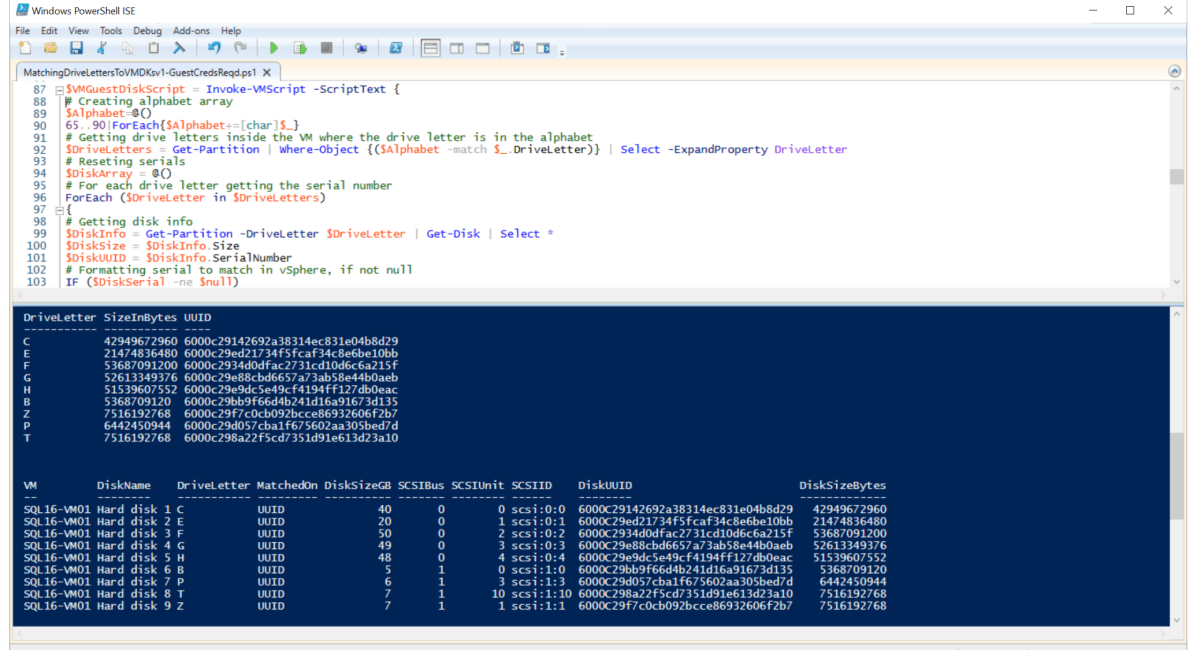 Matching VMDKs to Windows drive letters using PowerCLI – Virtually Sober