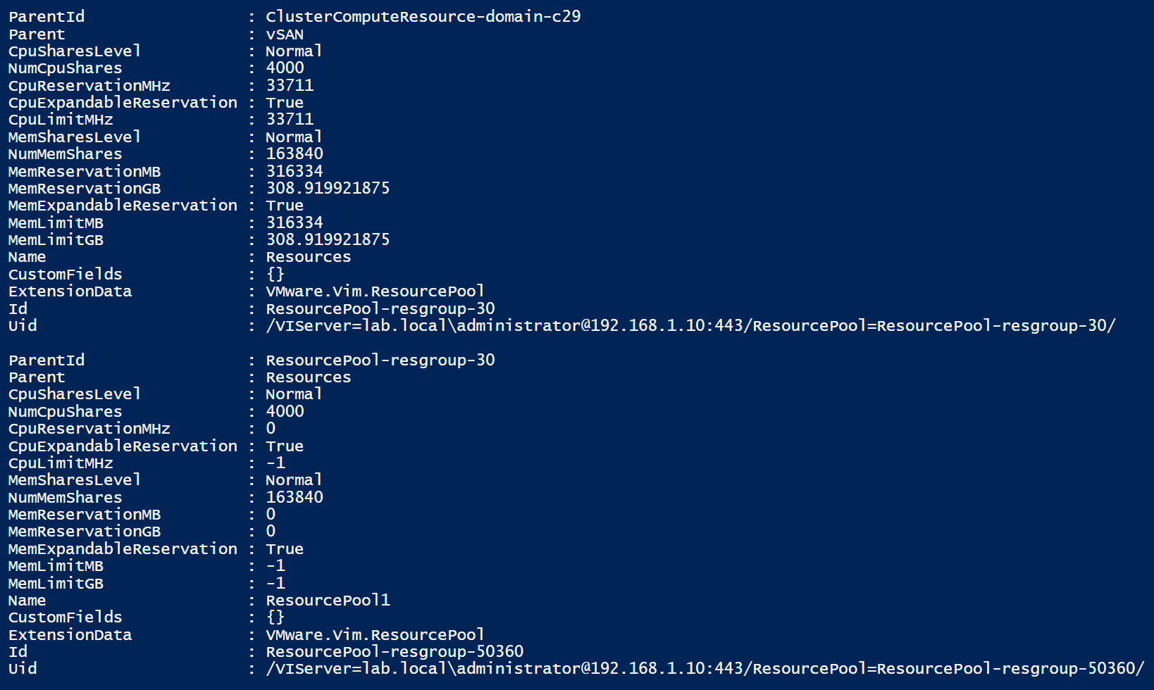 Getting vSphere Resource Pools by Datacenter – Virtually Sober